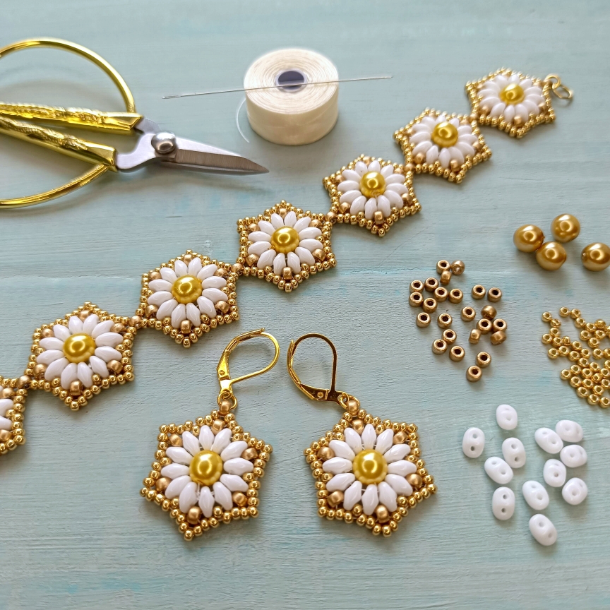 Společné tvoření | Daisy kytičky - Korálkárna Rooya